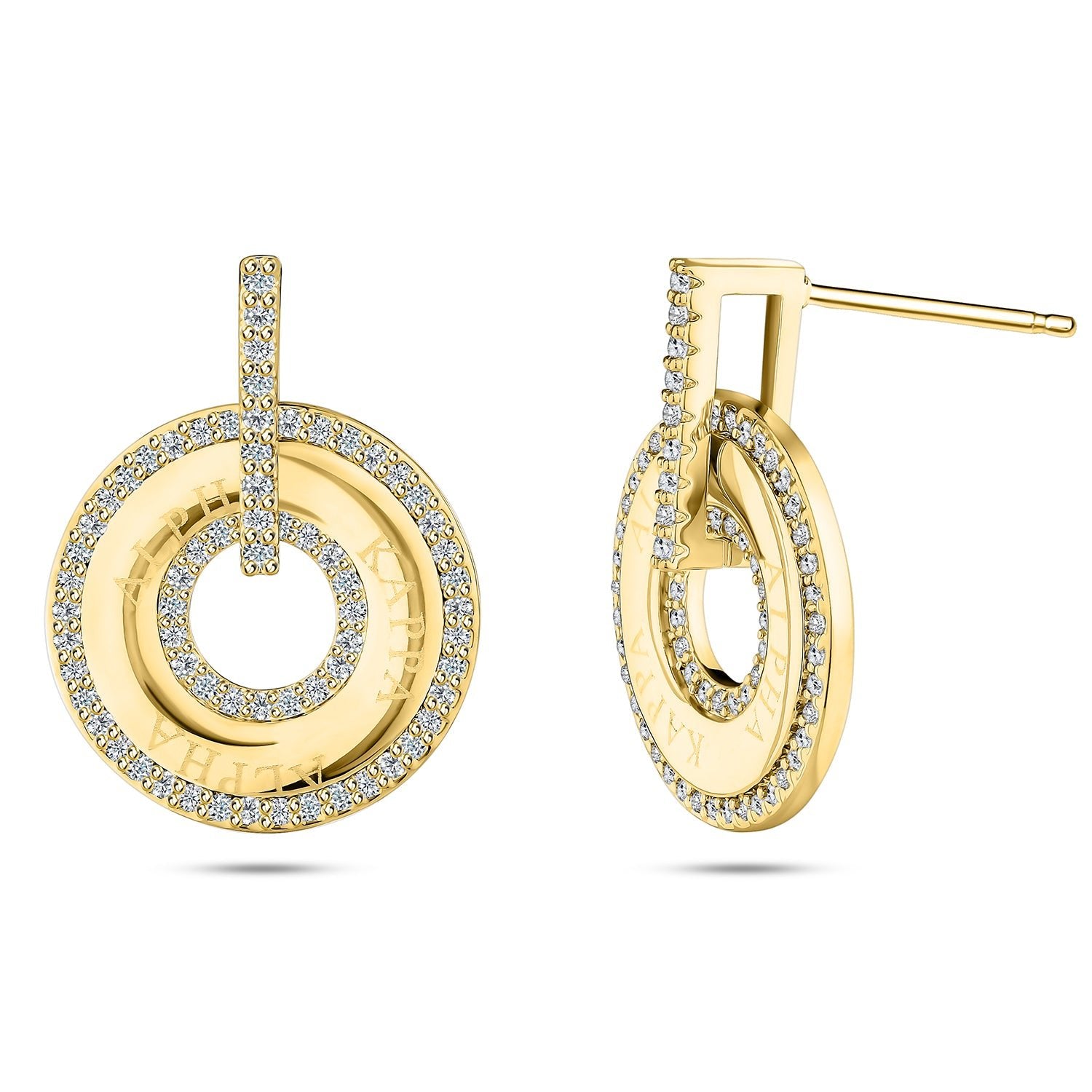 Circle Loop Alpha Kappa Alpha Earrings-Gold – RealGreek.com